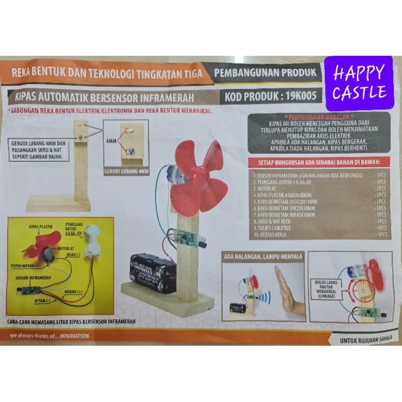 KIPAS AUTOMATIK BERSENSOR INFRAMERAH RBT TINGKATAN 3 | Shopee Malaysia