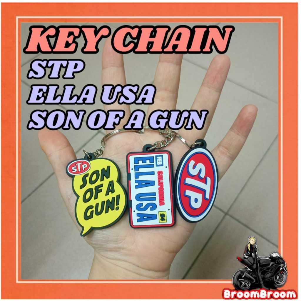 NEW STOCK!!! Keychain STP Ella USA SUN OF A GUN Keychain rubber ...