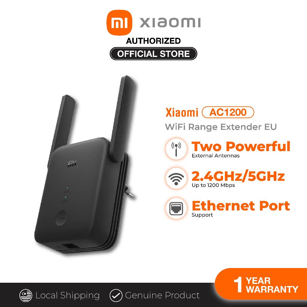 Xiaomi WIFI Range Extender AC1200 EU 2.4/5GHz Dual Band Wireless Speed ...