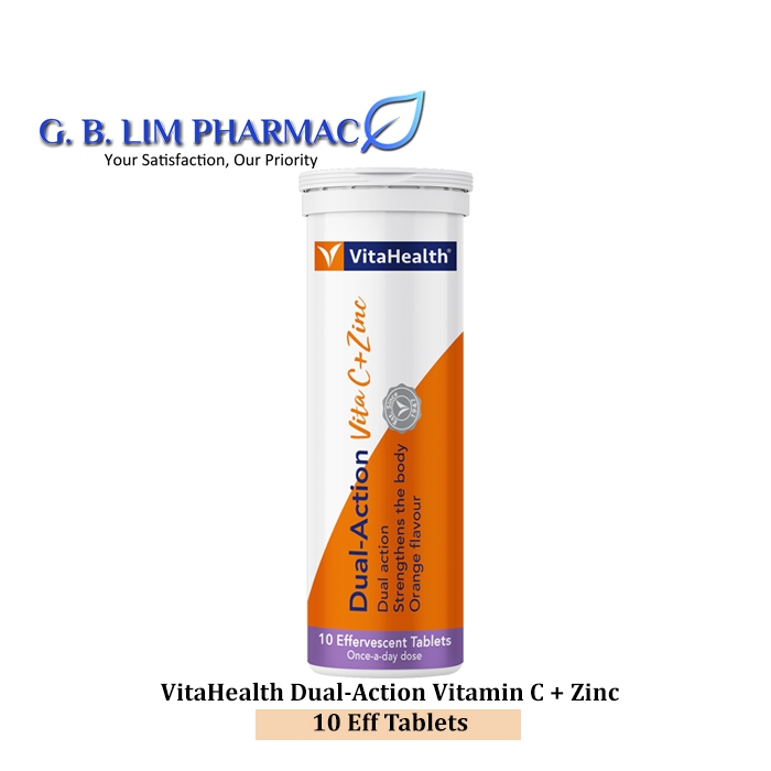 (EXP: 28-DEC-2025) VitaHealth Dual Action Vitamin C + Zinc 10 ...