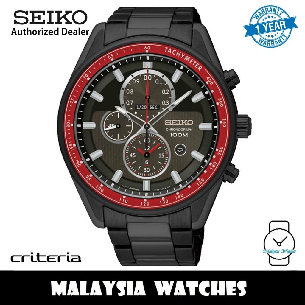 Seiko LEE HOM CRITERIA SNDH03P1 Stainless Steel Chronograph Gents Watch ...