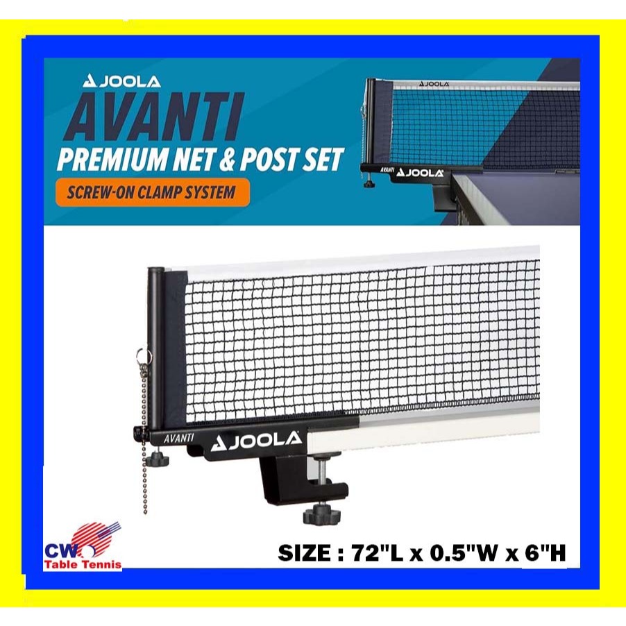 JOOLA Premium Avanti Table Tennis Net and Post Set - Portable and Easy ...