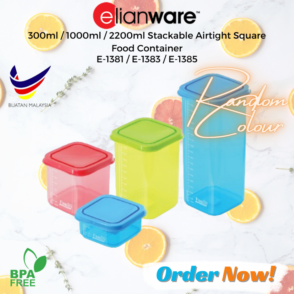 E-1381 / E-1383 / E-1385 300ml / 1000ml / 2200ml Stackable Airtight ...