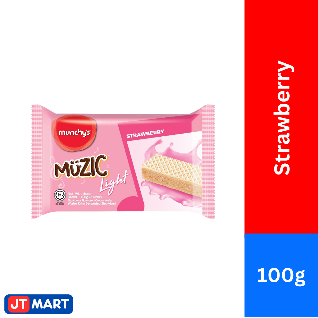 Munchy's Muzic Wafer Light Strawberry (100g) | Shopee Malaysia