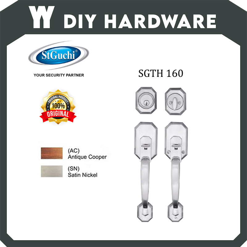 YY DiY ST GUCHI 160 SN/ AC Heavy Duty Entrance Handle Gripset Door Lock ...