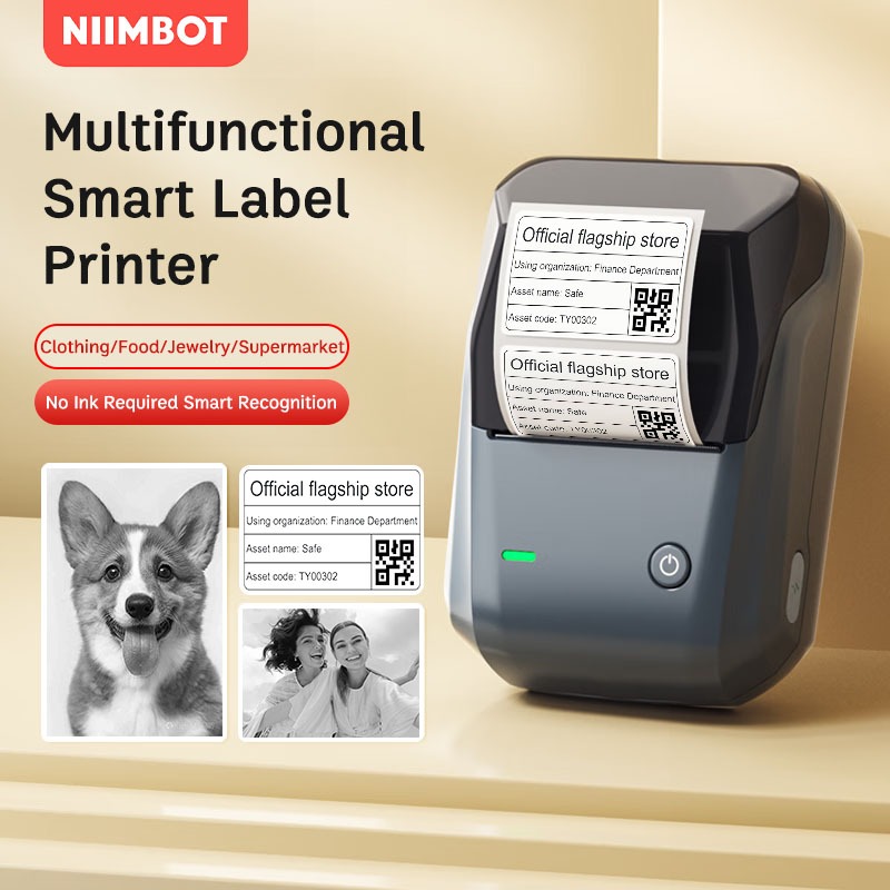 NIIMBOT B1 Bluetooth Label Printer Portable Handheld Thermal Printer ...