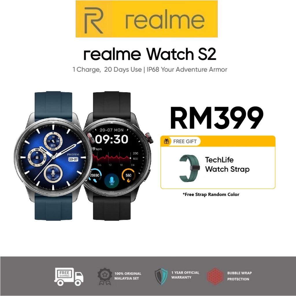 Realme Watch S2 / Realme Watch 3 Pro - Original Realme Product @ 1 Year ...