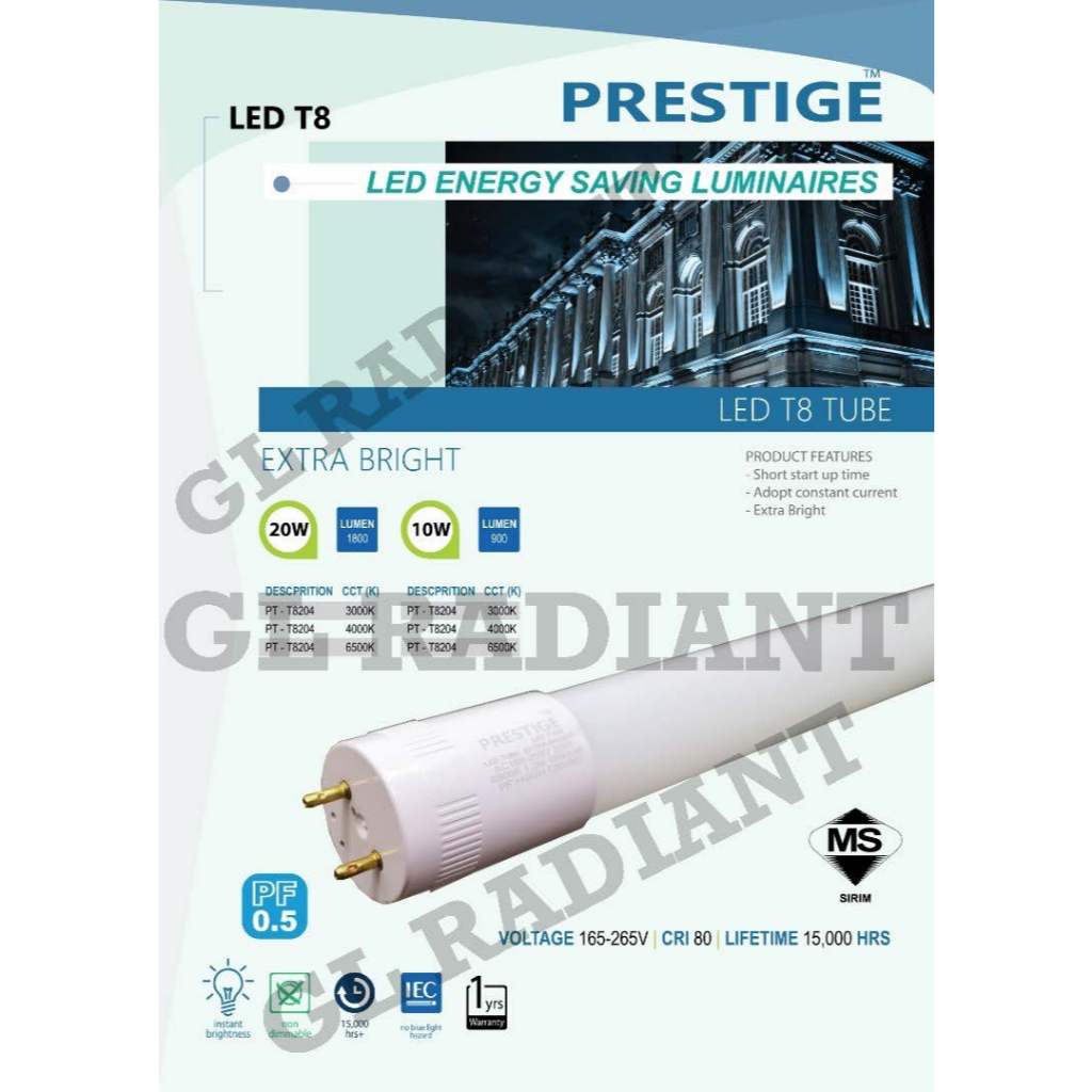 **SIRIM** T8 LED LIGHT TUBE 4FT/2FT 10W/20W/22W 6500K/4000K/3000K DAYLIGHT/COOLWHITE/WARM WHITE ...