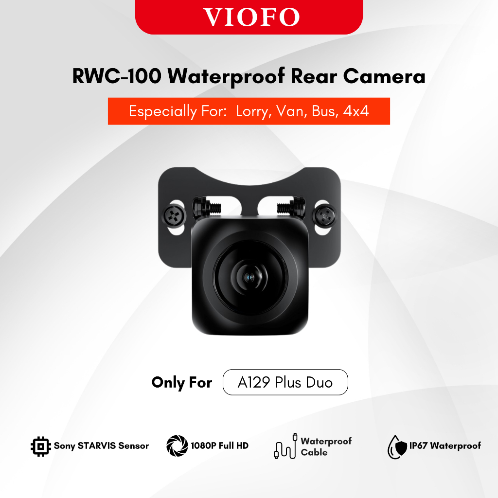 VIOFO RWC100 Waterproof Rear Camera For A129 PLUS DUO | Shopee Malaysia