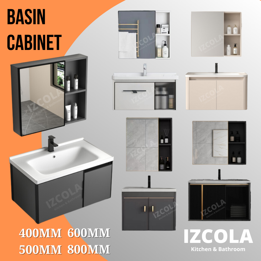 IZCOLA Bathroom Cabinet Basin Set with mirror cabinet 600mm Basin ...