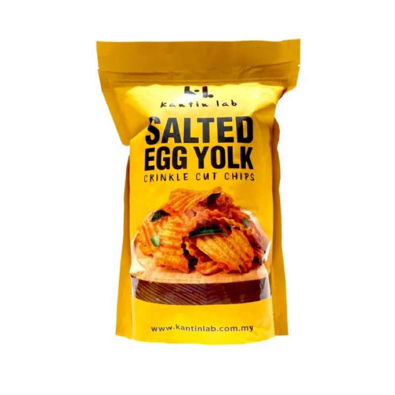 Kantin Lab Salted Egg Crinkle Cut Chips 100g | Shopee Malaysia