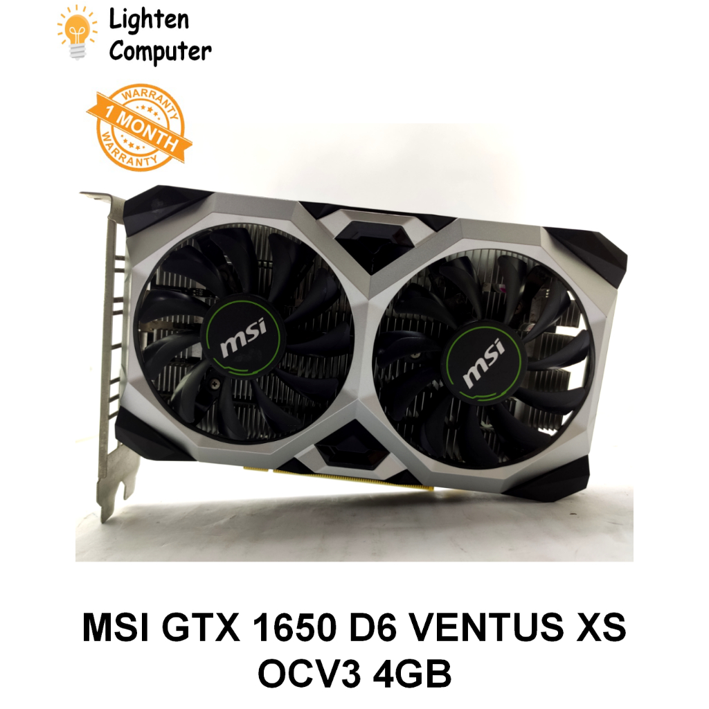 【USED】 MSI Geforce GTX 1650 D6 VENTUS XS OCV3 4 GB GDDR6 Graphic Card ...