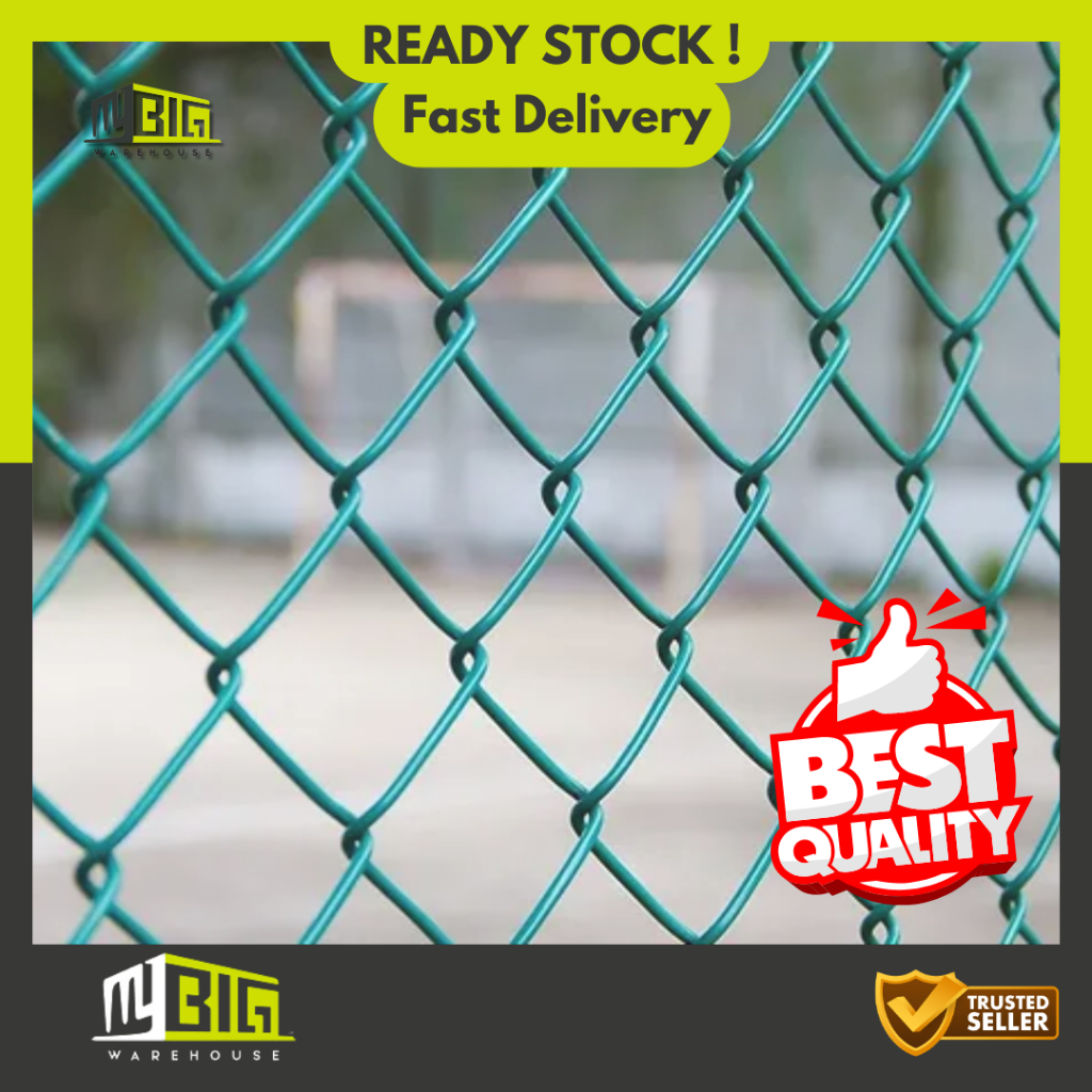[15 Meter] PVC CHAIN LINK Fence Fencing Pagar 3inci kotak/Dawai Getah ...