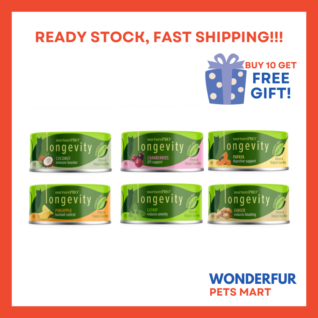 (🎁B10 get FREE GIFT!!!) Nurture Pro Longevity Complete Cat Canned Food/Wet Food Grain Free ...