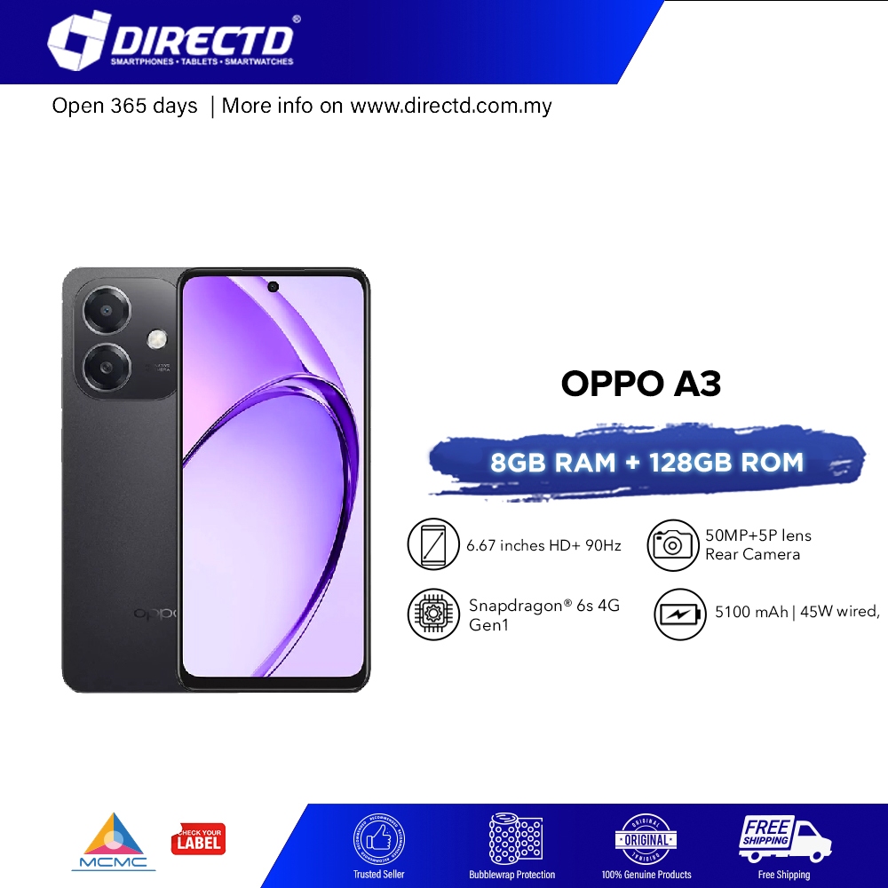 OPPO A3 [8GB RAM | 128GB/256GB ROM] | Shopee Malaysia