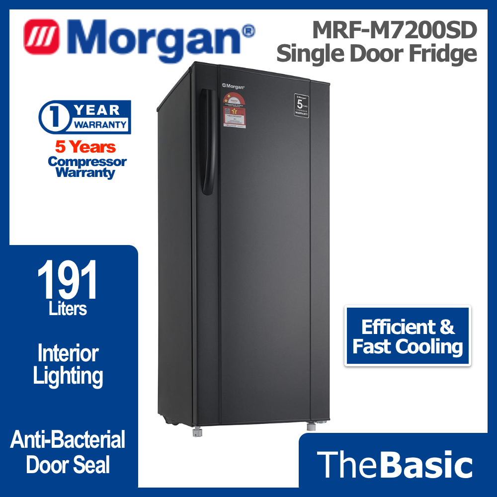 MORGAN 191L Single Door Fridge Refrigerator Peti Sejuk ( MRF-M7200SD ...
