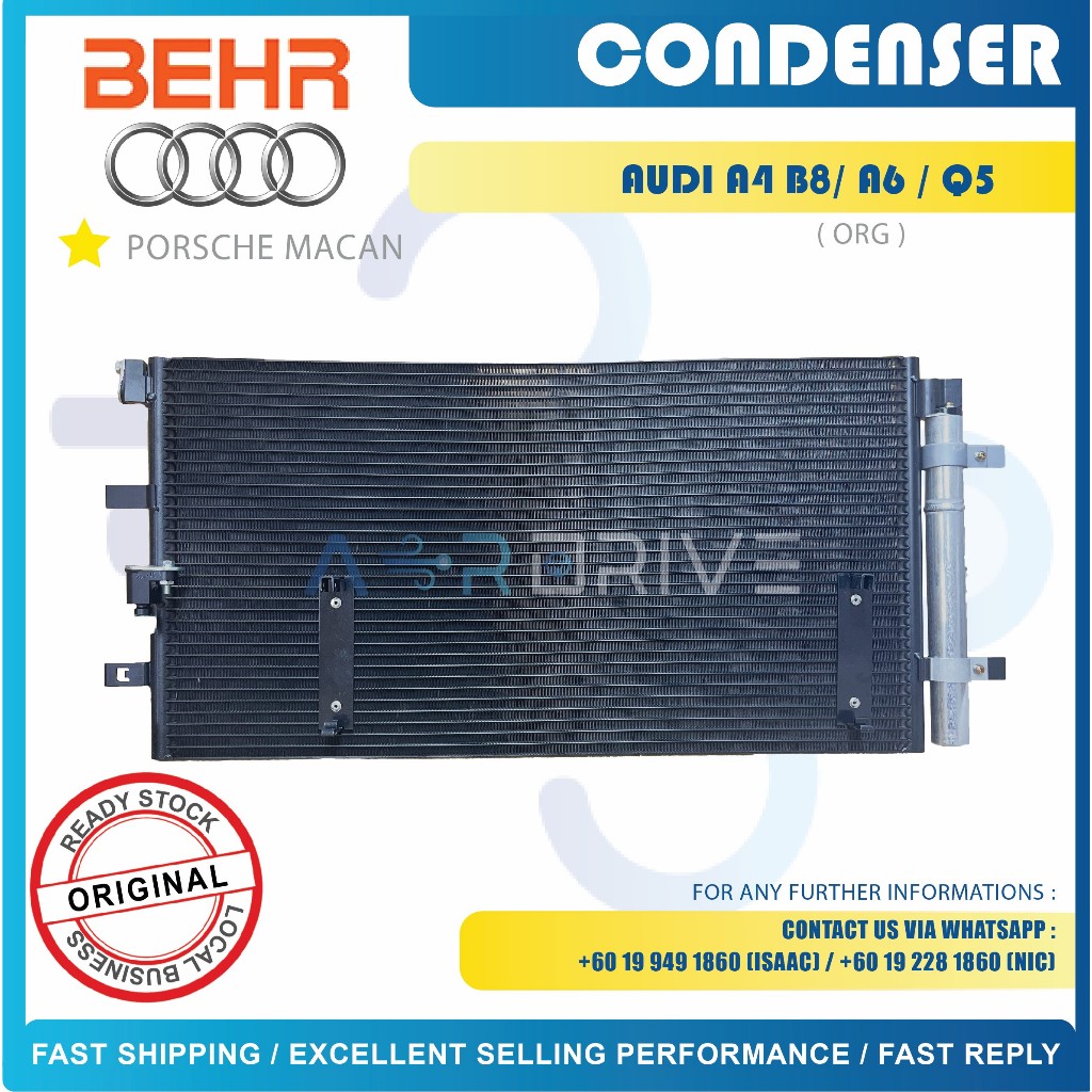 ORIGINAL BEHR Q5 AUDI/ A4 B8 / PORSCHE MACAN CONDENSER C/W BRACKET ...