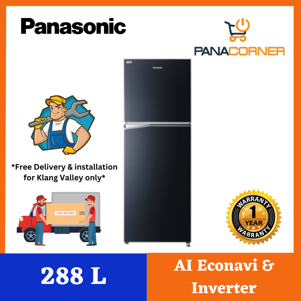 (FREE SHIPPING KL&SEL ONLY) Panasonic 288L Inverter Energy Saving 2 ...