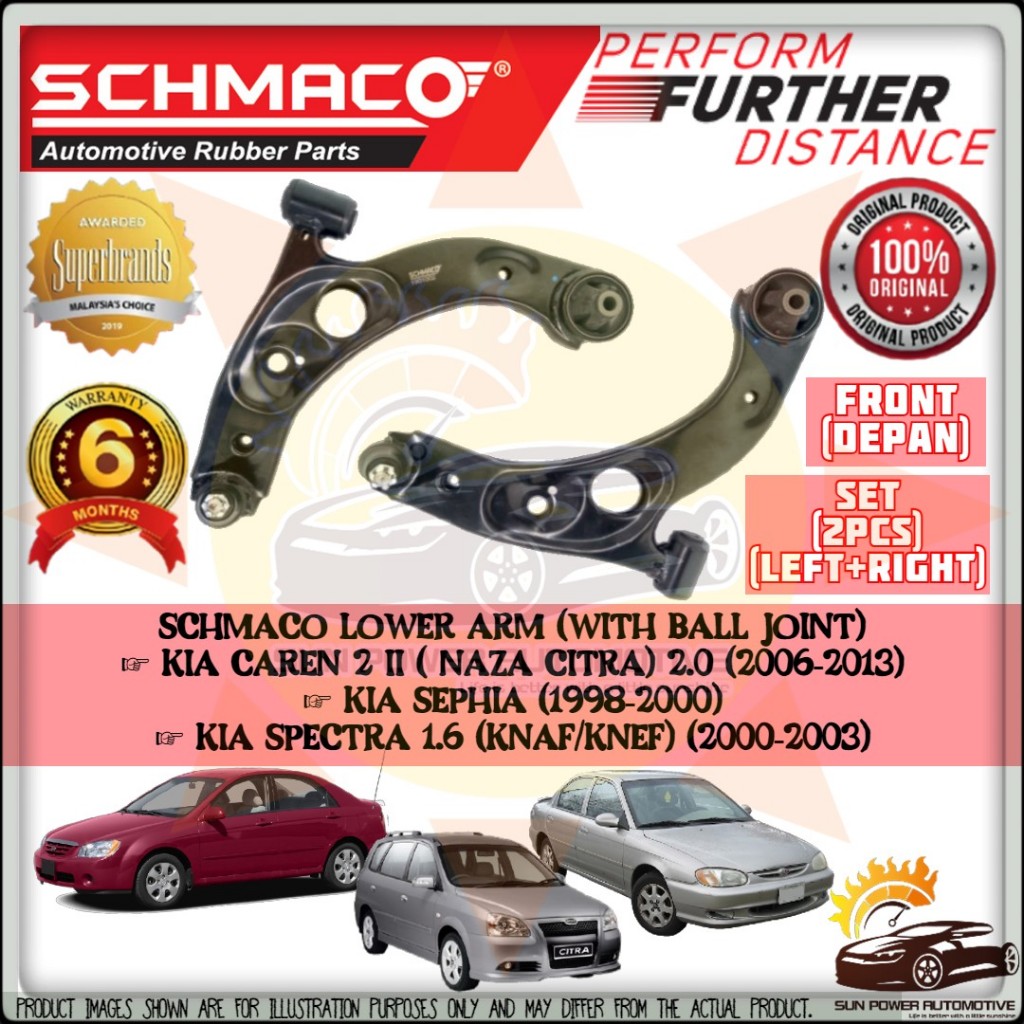 Kia Sephia / Spectra KNAF KNEF 1.6 / Naza Citra Caren 2 SCHMACO LOWER ...