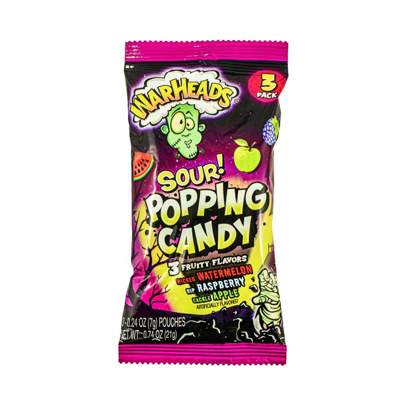 Warheads sour popping candy 3 fruity flavour 21gram | Shopee Malaysia