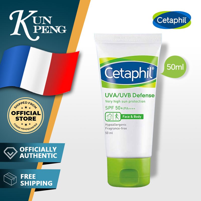 Cetaphil sunscreen UVA/UVB Defence SPF 50+ ++++ For Face & Body For Sensitive, Dry, Oily ...