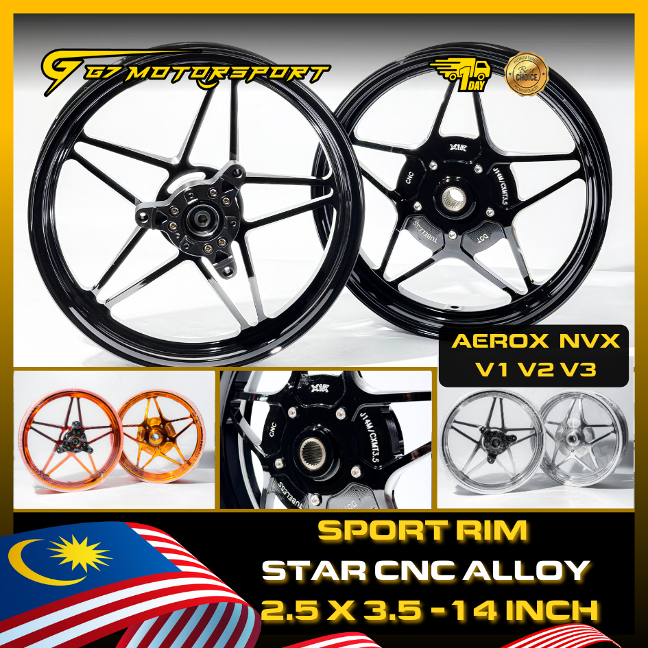 Star Rim NVX Sport Rim NVX V1 V2 Aerox 155 CNC Alloy Rim NVX Sport Rim ...