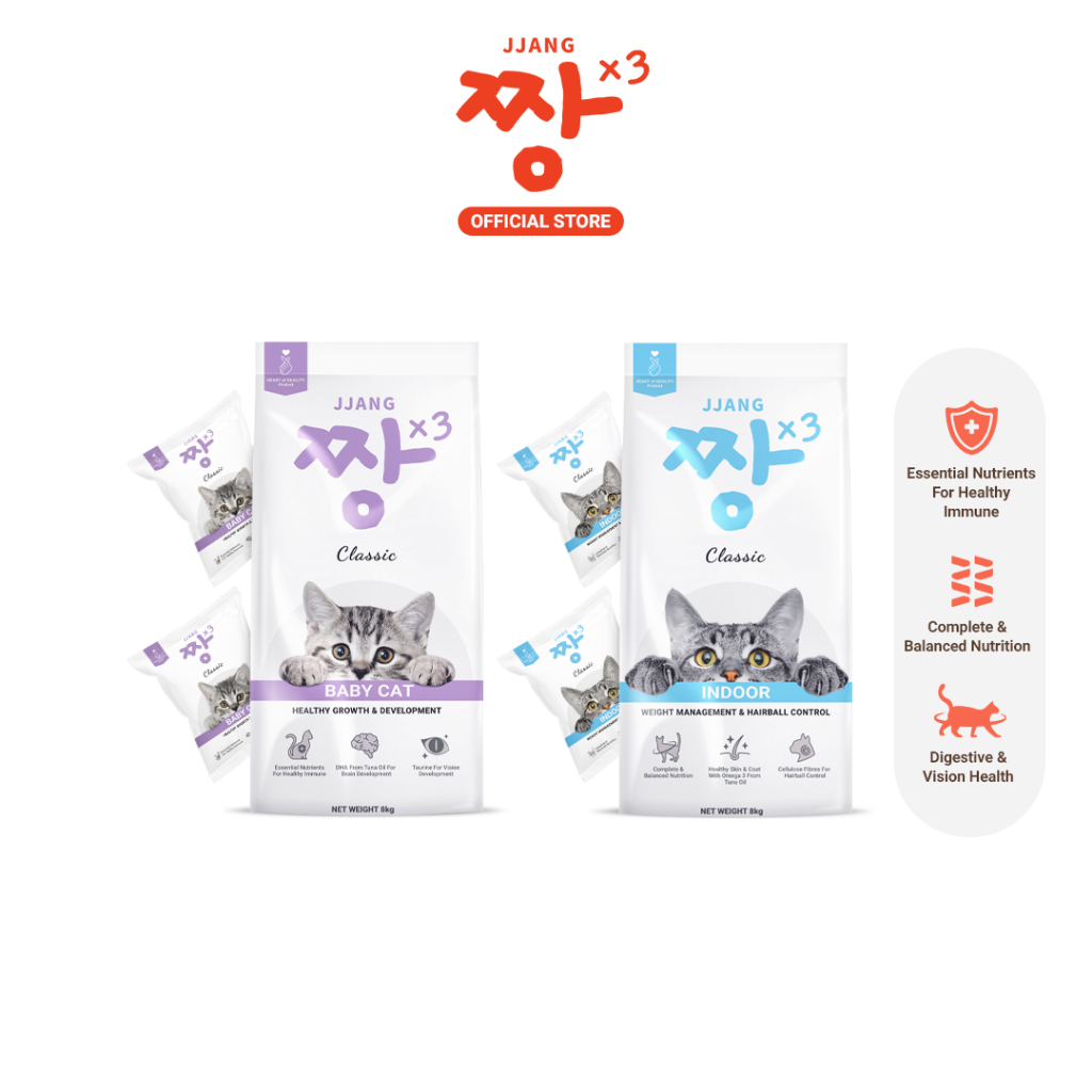 JJANGX3 Classic Cat Dry Food Kibbles Makanan Kucing Kering 8kg Chicken ...