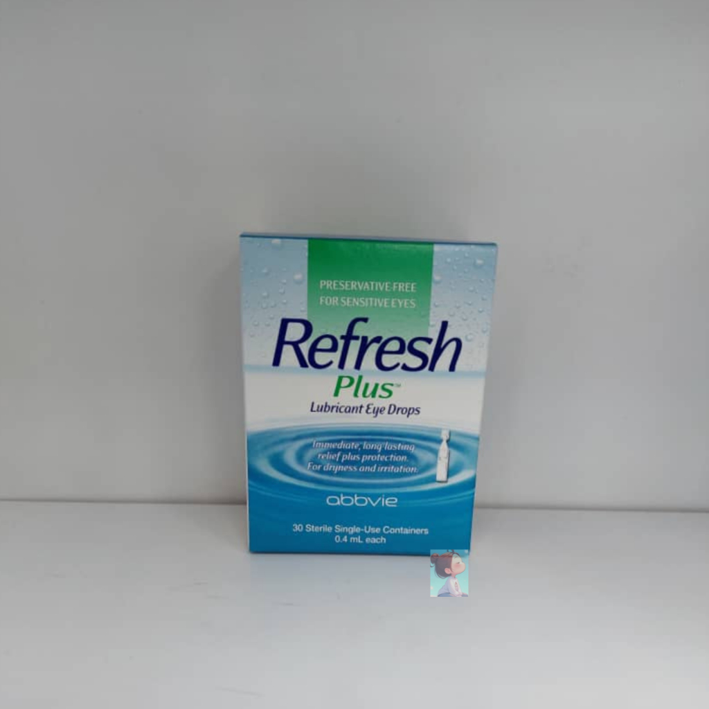 REFRESH PLUS® PRESERVATIVE-FREE LUBRICANT EYE DROPS 30's x 4ml Exp:02 ...