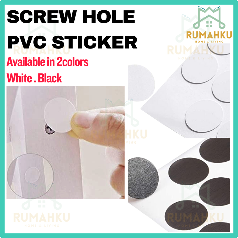 RMK 96biji PVC Screw hole Sticker Skru Lubang Sticker PVC 1pcs Dalam ...