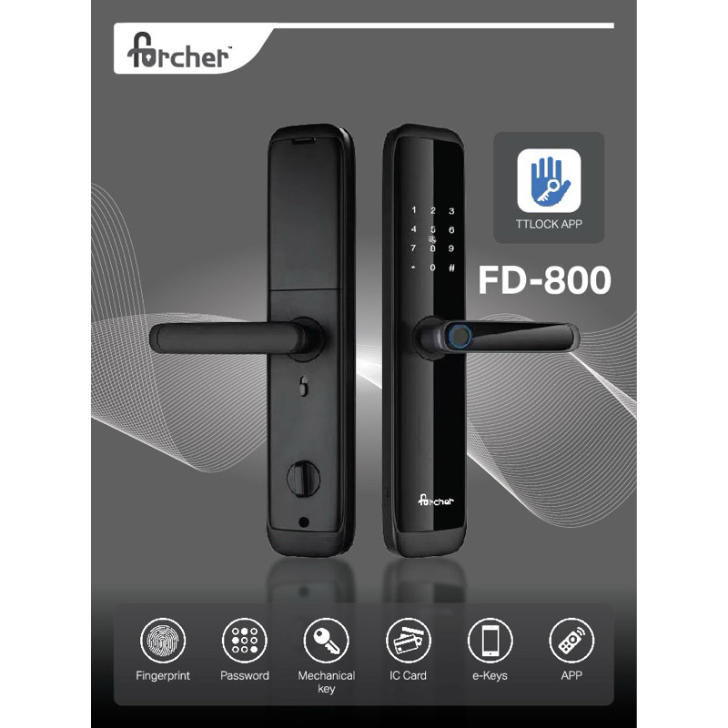 Forcher FD-800 Smart Lock for Wooden Door, Safety Door, Fire Door ...