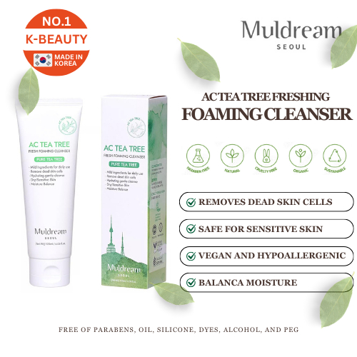 MULDREAM AC Tea Tree Fresh Foaming Cleanser 120ml | Shopee Malaysia