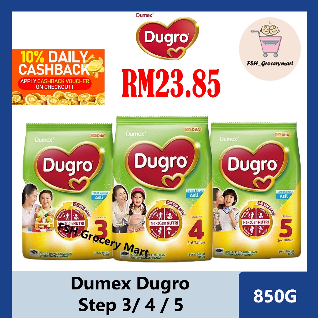 Dumex Dugro 3 / 4 / 5 (Asli / Madu / Coklat) (850g) (Original / Honey ...