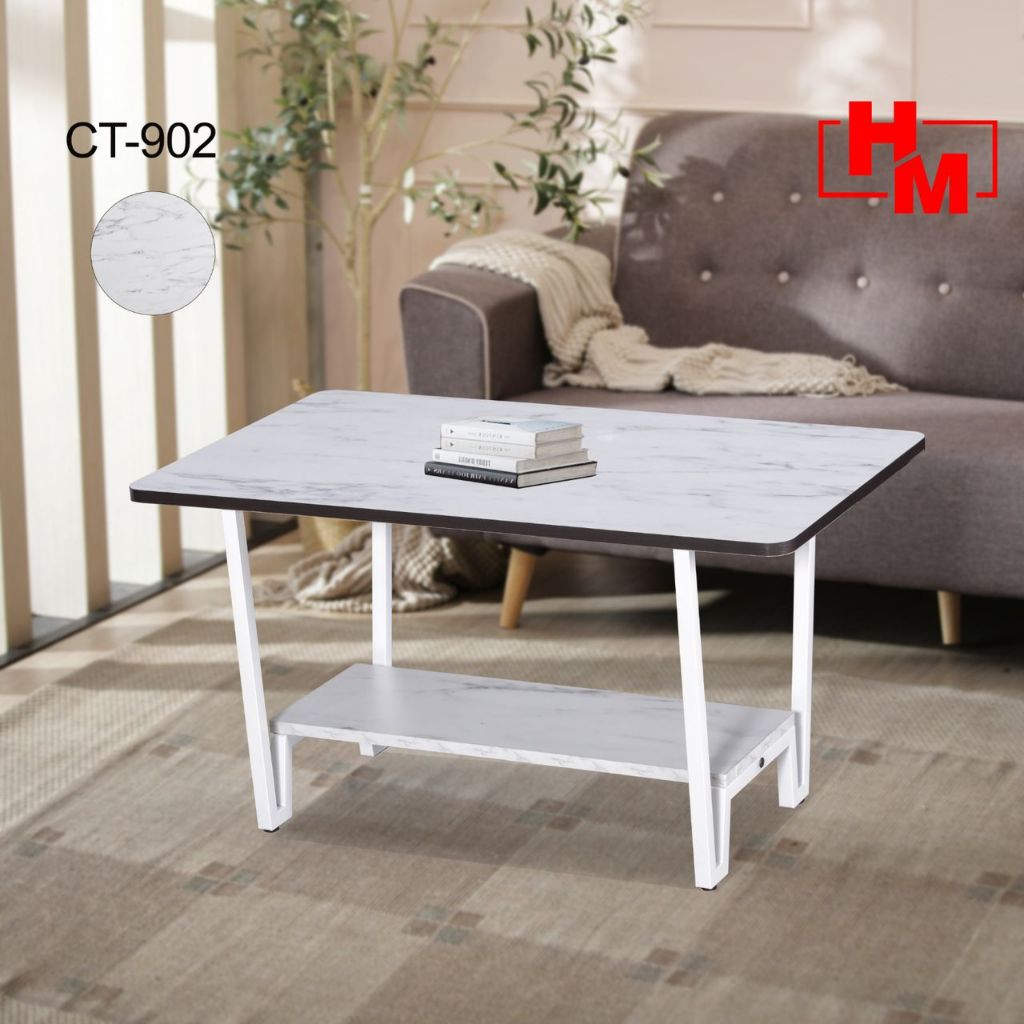 Coffee Table Marble Texture /Premium Meja Kopi Bulat Ruang Tamu /Modern ...