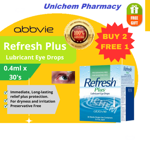 [Shocking Sales] Refresh Plus Lubricant Eye Drops 0.4mlx30's {EXP:02/08 ...