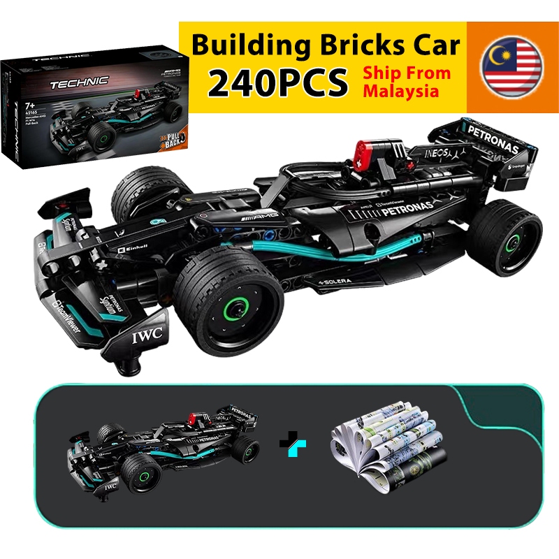 LELE TOP 1:8 Mercedes-AMG F1 W14 E Building Block Car Compatible with ...