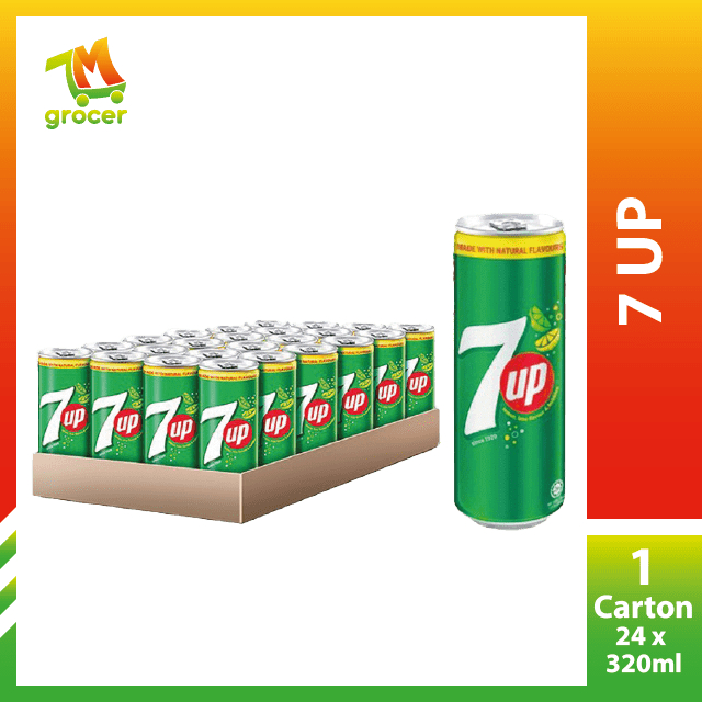 7UP Lemon & Lime Carbonated Drink 1 Carton (24 x 320ml) | Shopee Malaysia