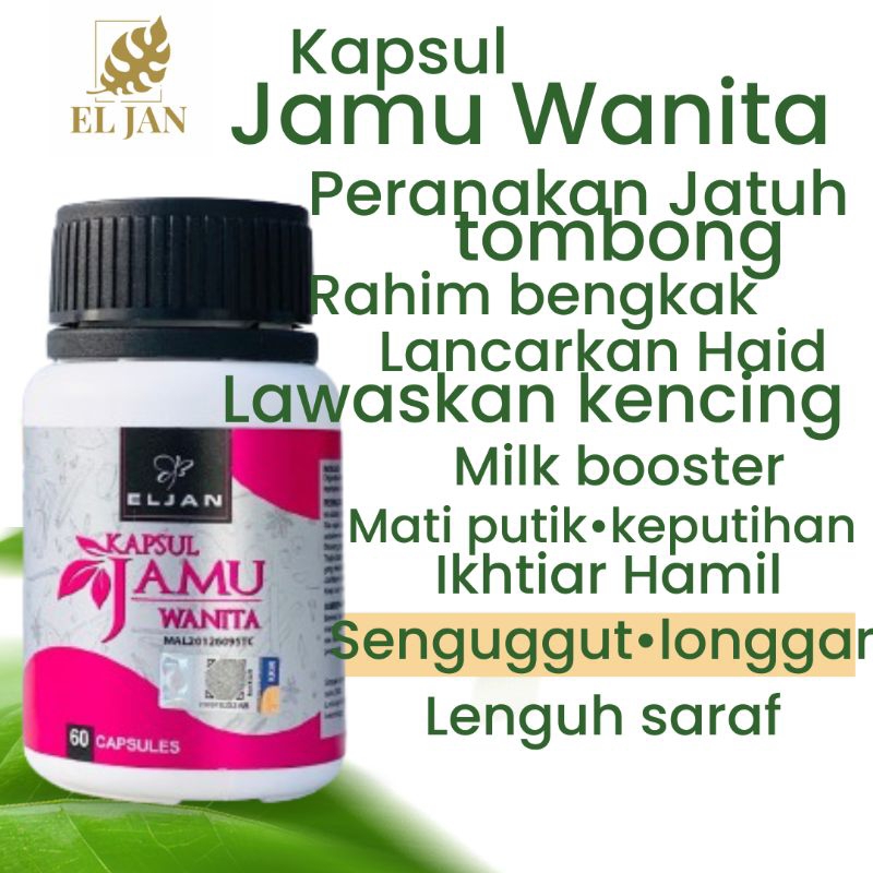 Eljan Kapsul Jamu Wanita - Lulus KKM (60 Kapsul) | Shopee Malaysia