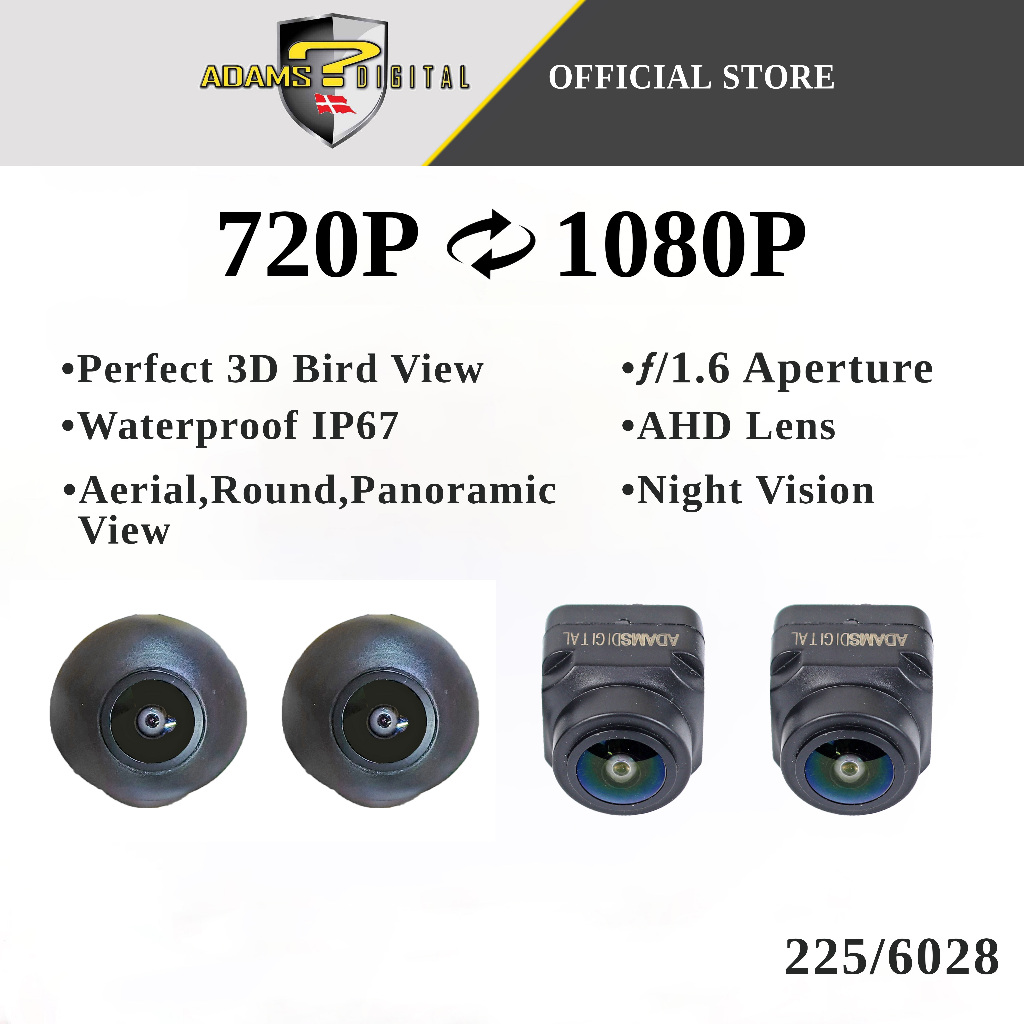 Adams Digital 225 360 Panoramic Camera 2D/3D AHD 360 Car Camera ...
