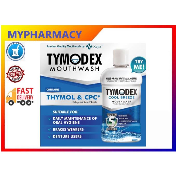 Tymodex Mouth Wash-Cool Breeze 500ml | Shopee Malaysia