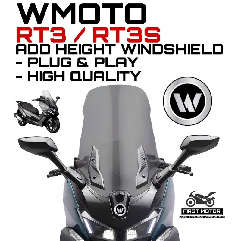 WMOTO RT3 / RT3S ADD HEIGHT WINDSHIELD ACCESSORIES ACCESSORY MODIFIED ...