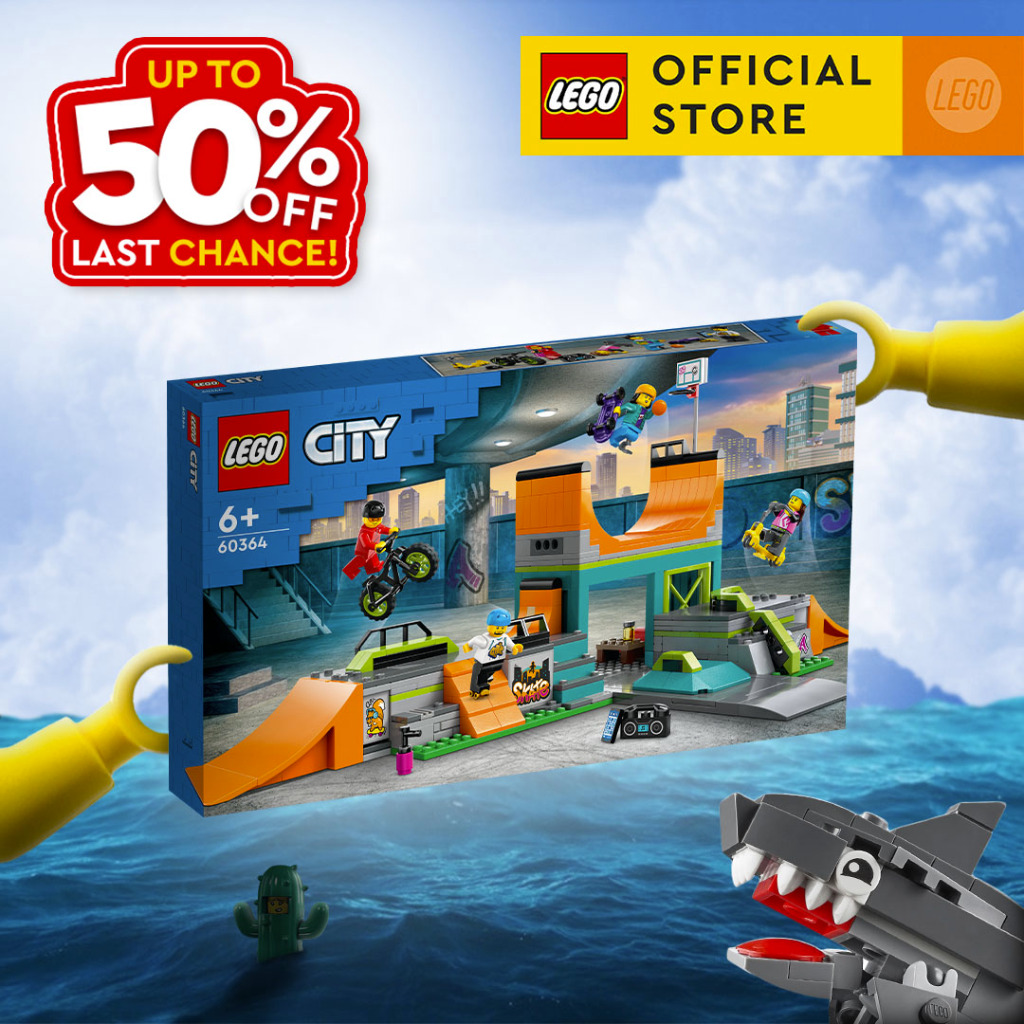 LEGO City 60364 Street Skate Park Building Toy Set (454 Pieces ...