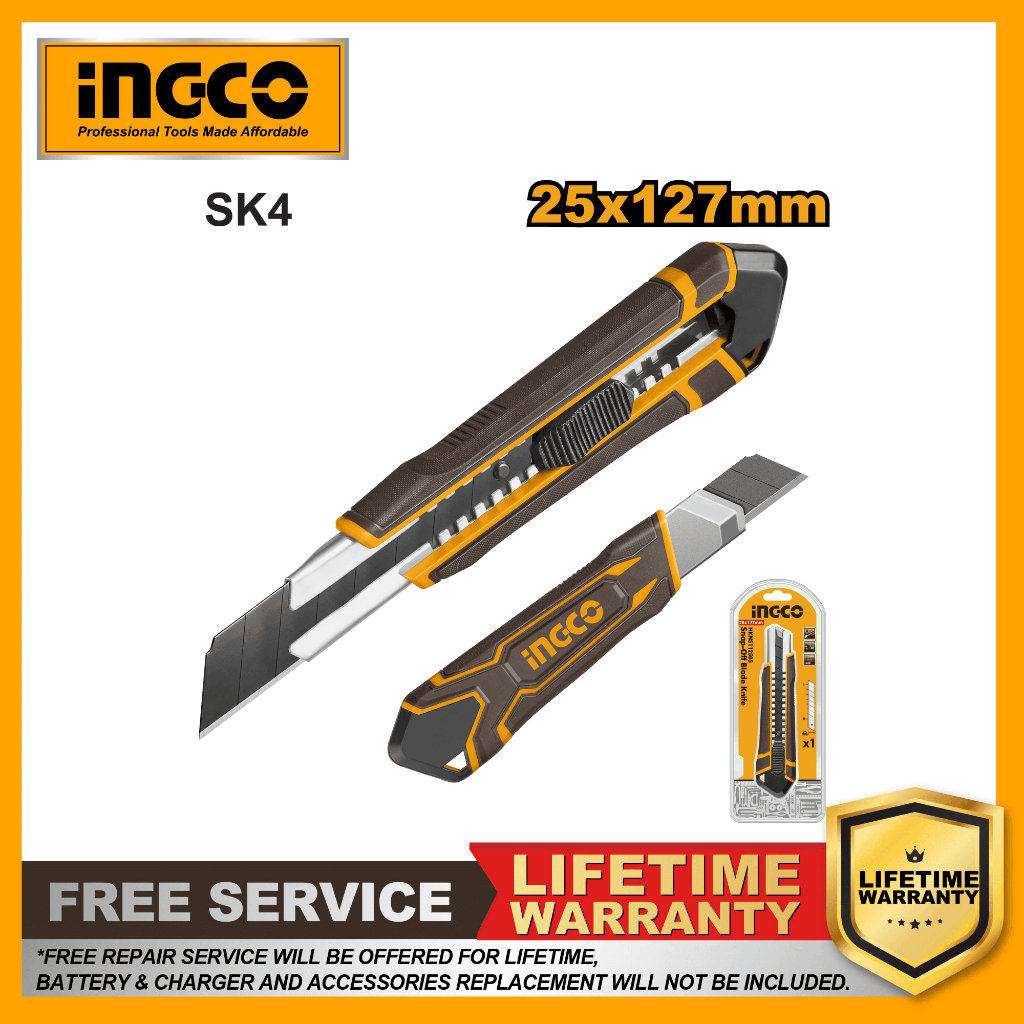 INGCO Snap-off blade knife HKNS112505 | Shopee Malaysia