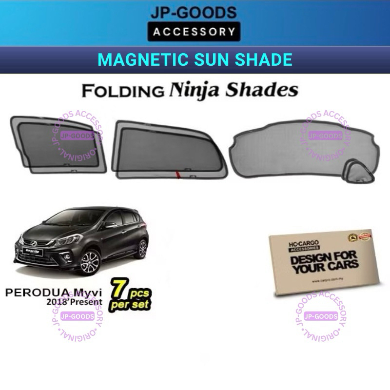 Perodua Myvi G3 2018 - 2024 Magnetic Ninja Shade Sunshade ( 7PCS ...
