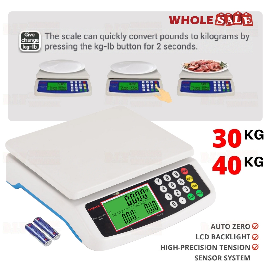 30/40kg Digital Computing Price Scale High Precision Electronic Weight ...