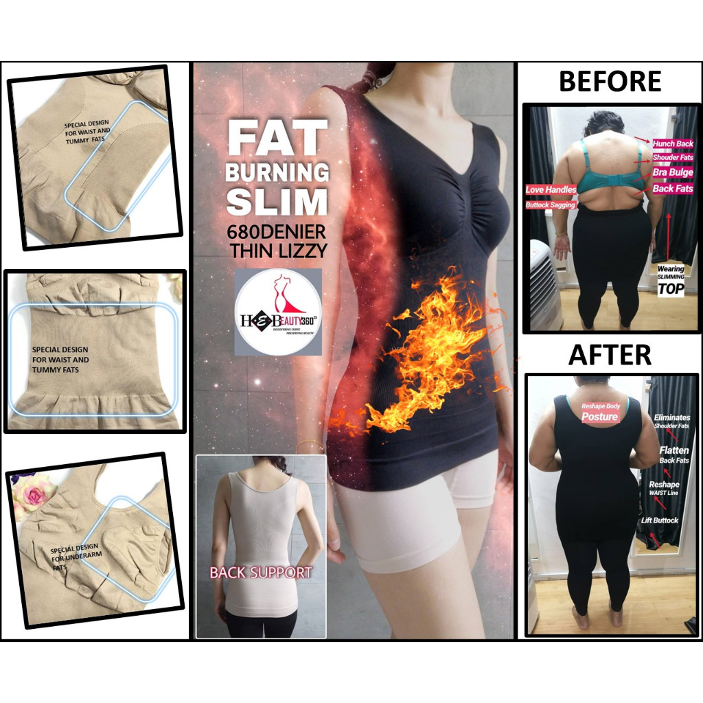 680Denier FRANCE PREMIUM SLIMMING COMPRESSION TOP SINGLET CAMISOLE ...