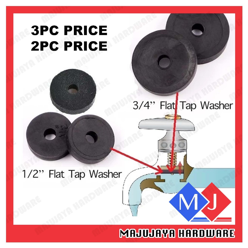 3PC/2PC Water Tap Rubber Washer Rubber Gasket Water Tap PVC Tap Rubber ...