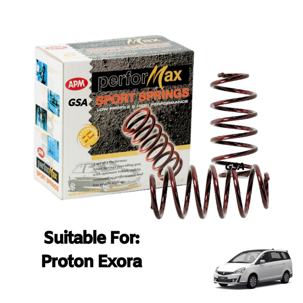 APM Performax Proton Exora Lowered Sport Spring Set ( 4 PCS ) | Shopee ...