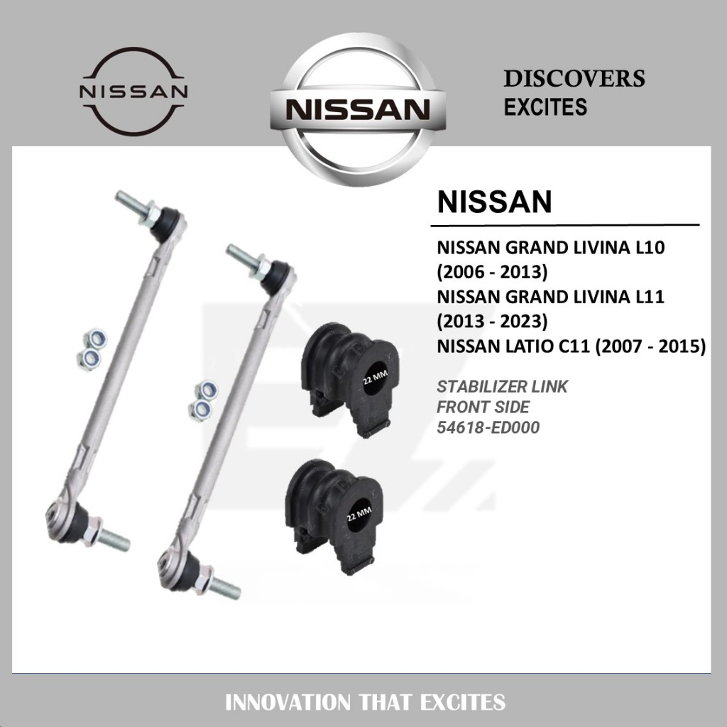 [ 4 IN 1] - FRONT STABILIZER LINK BUSH GRAND LIVINA L10 L11 LATIO C11 ...