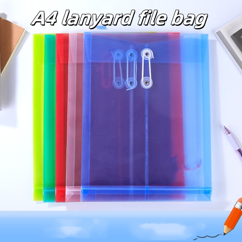 A4 Size Rope Document File Clear/Solid Colour (Vertical/Horizontal ...