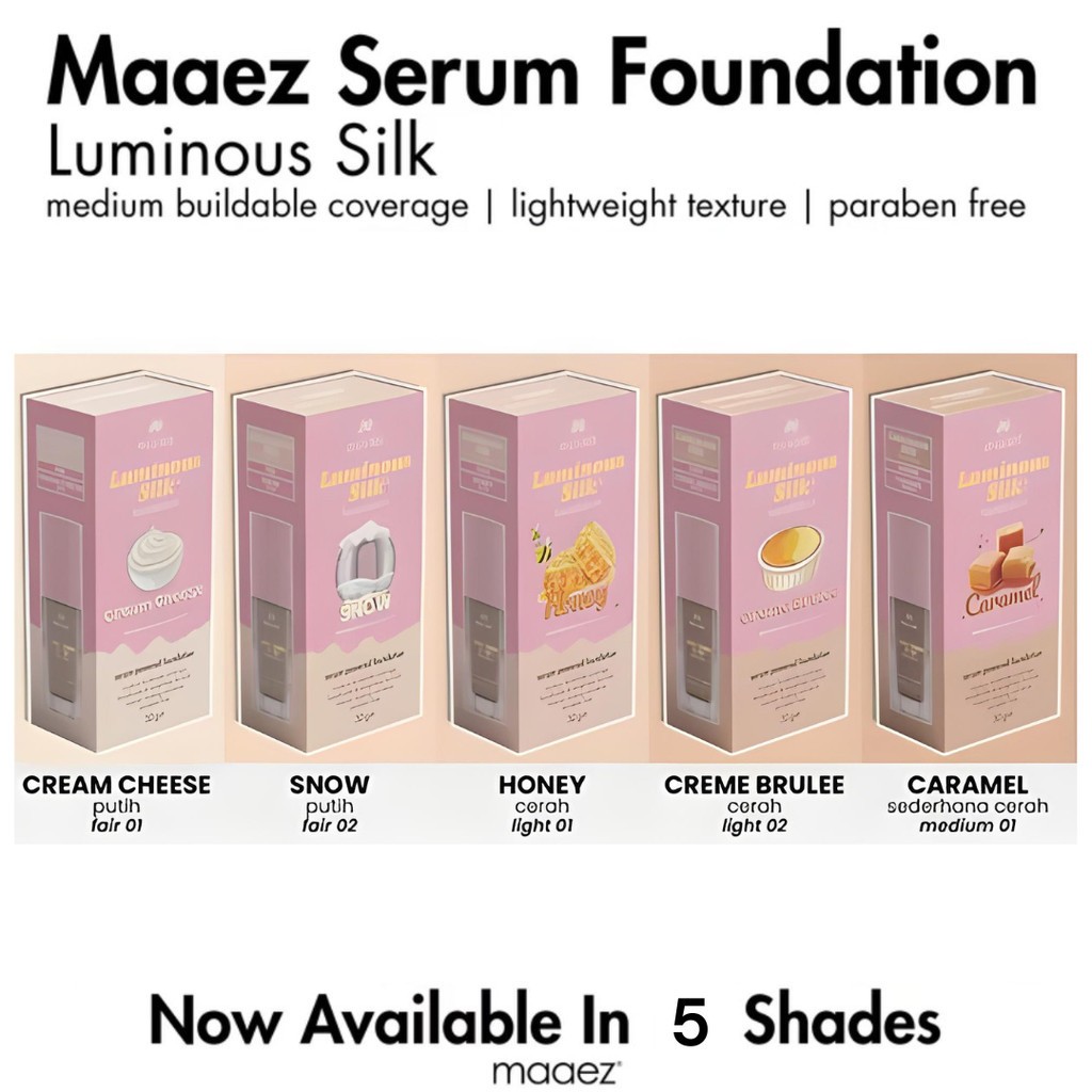 HQ ORIGINAL MAAEZ Serum Foundation 30gm Luminous Silk/Face Oil 20ml ...